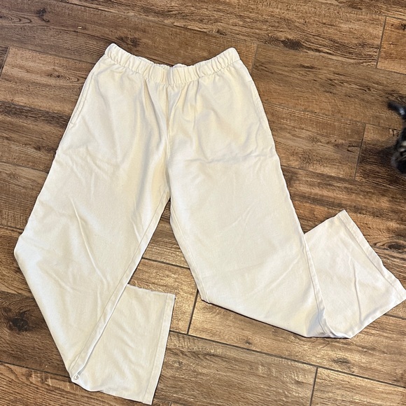Brandy Melville | Pants & Jumpsuits | Brandy Melville Cream Track Pants ...